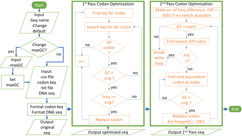 GitHub - jmattick/CodonOptimization: Lowers GC% of sequence and avoids ...
